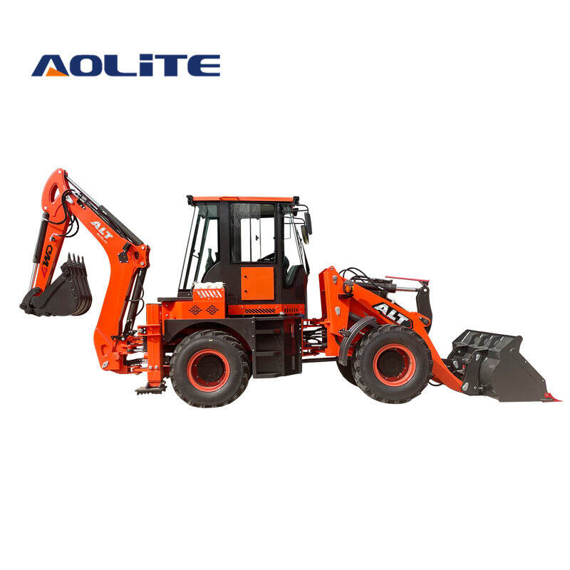 AOLITE BL70-25 CE 4 wheel drive front end backhoe loader 2.5ton earth ...