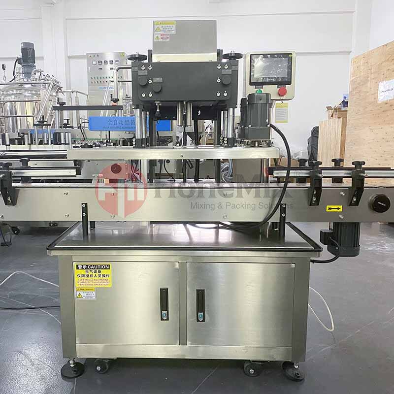 Automatic Four Wheels Cap Lock Plastic Bottle Screw Capping Machine, China Automatic Four Wheels ...