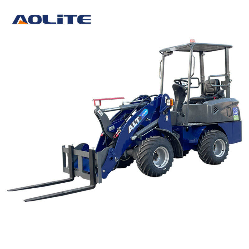 AOLITE E607 electric mini wheel loader new energy 100% battery power ...