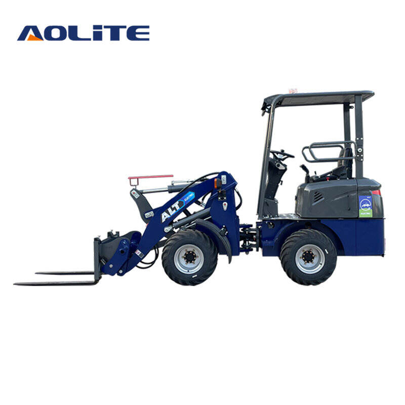 AOLITE E607 electric mini wheel loader new energy 100% battery power ...