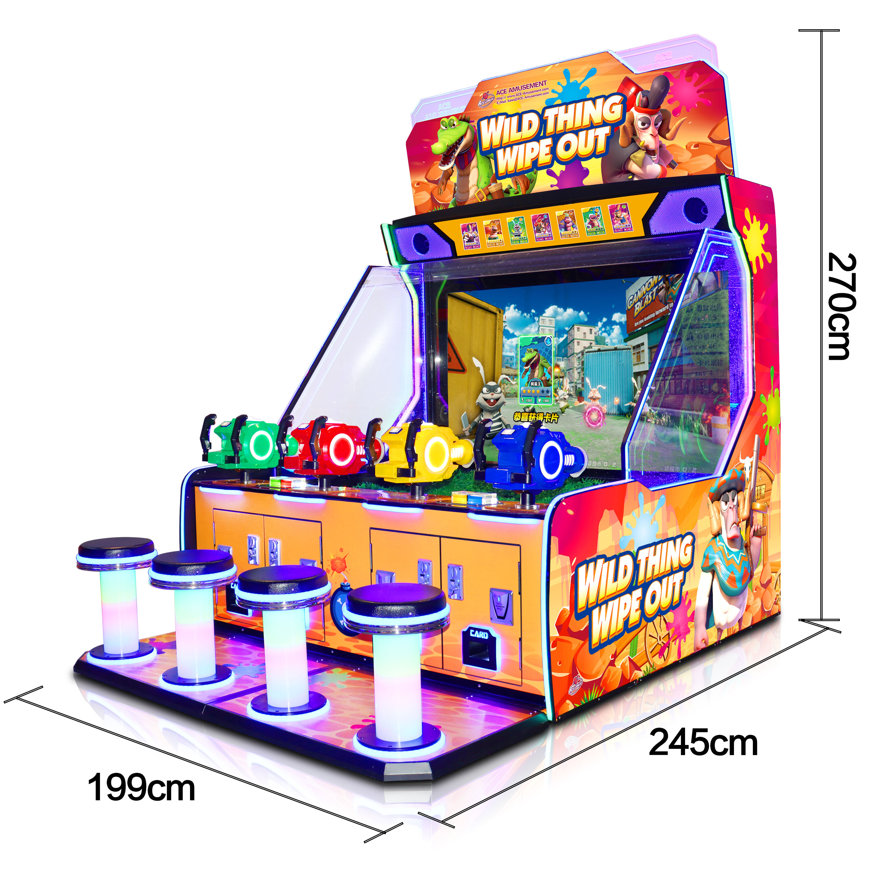 Wild-Thing Wipe-Out (4 Players Water Shooting Game) | Shooting Game ...