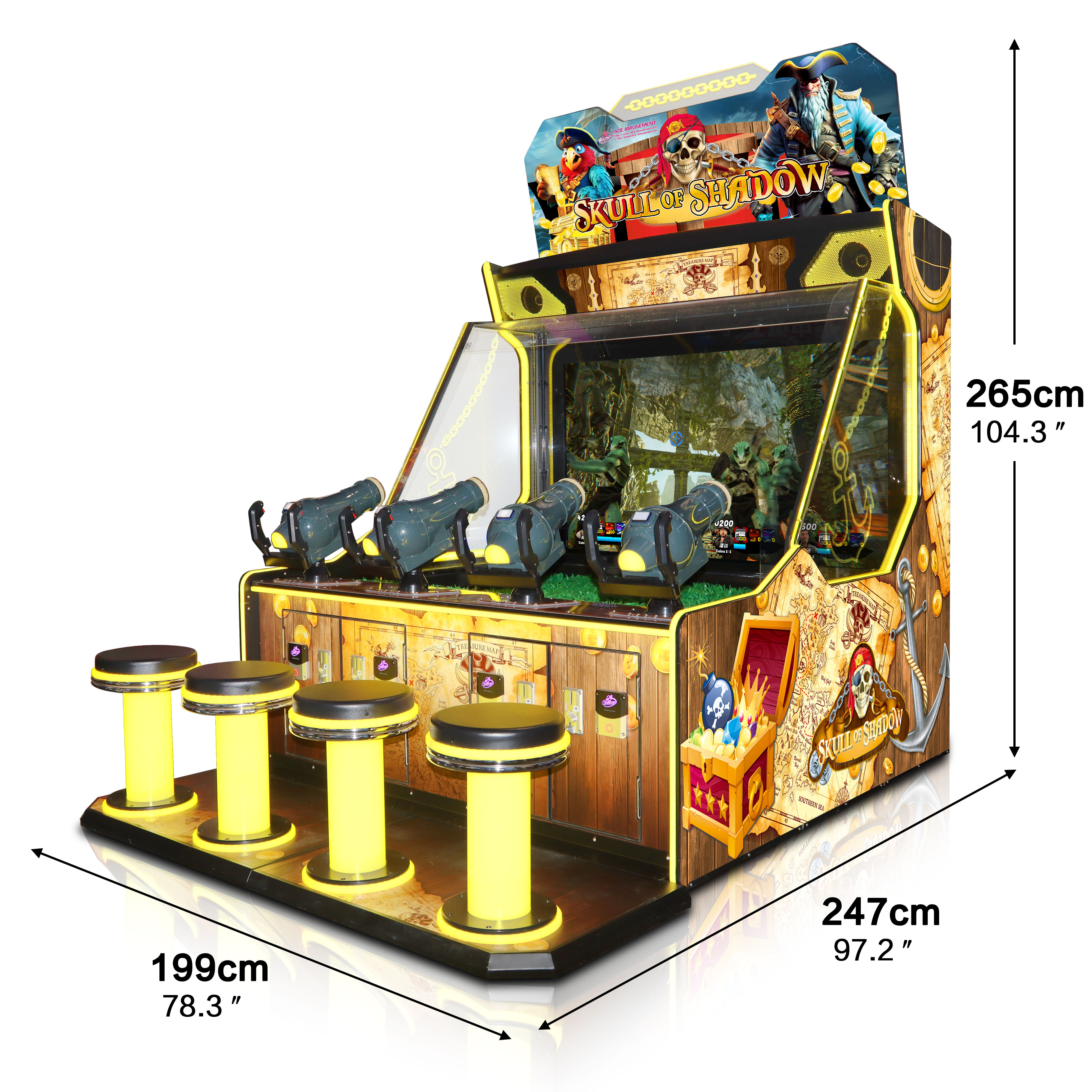 Skull of Shadow 4PL Water Shooting Game | New & Hot Game Machines | ACE ...