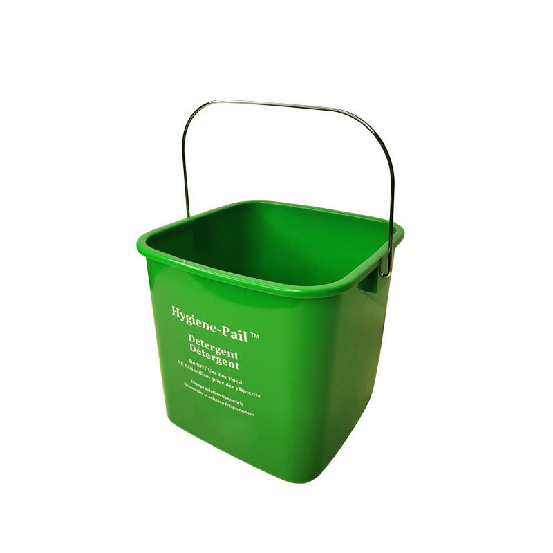 6 Qt. Sanitizing Pail with Metal Handle, Polypropylene, Green, JA3002GN ...