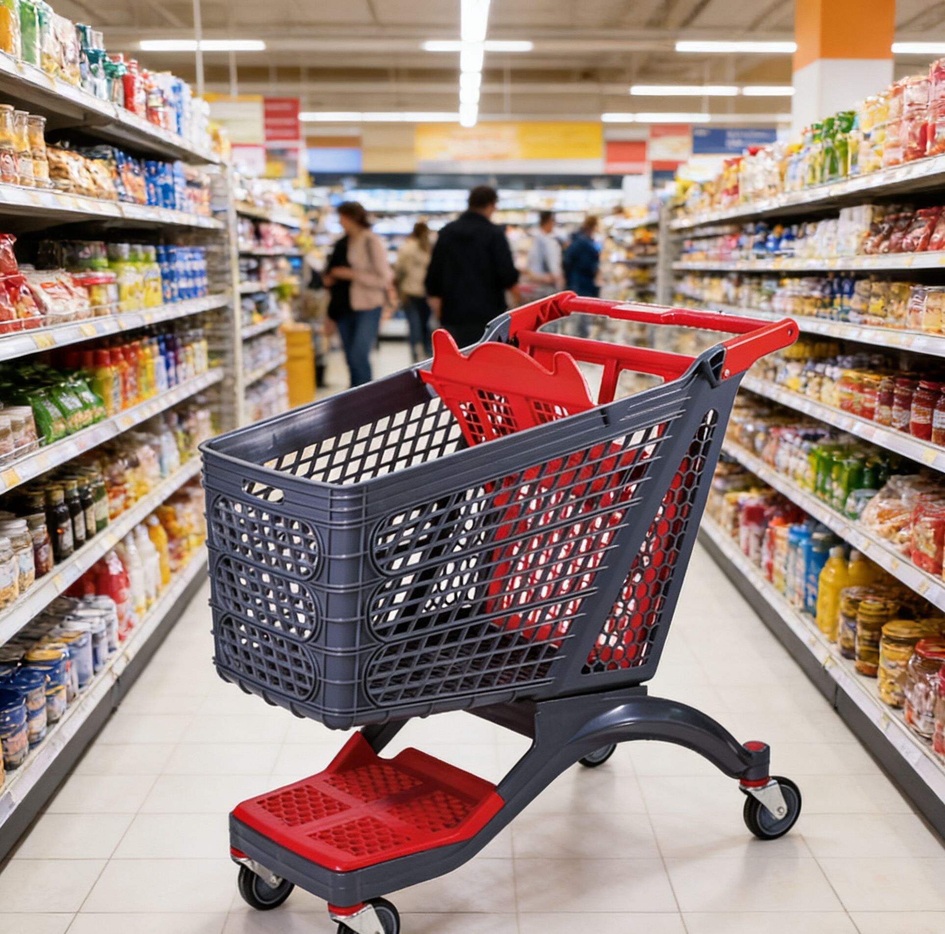 O método seguro de uso e precauções do carrinho de supermercado!