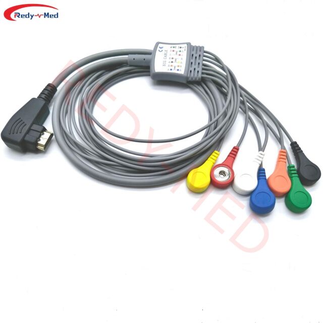 Compatible With DMS 300-3A Holter Recorder Holter Cable,3 Lead/5 Lead/7 ...