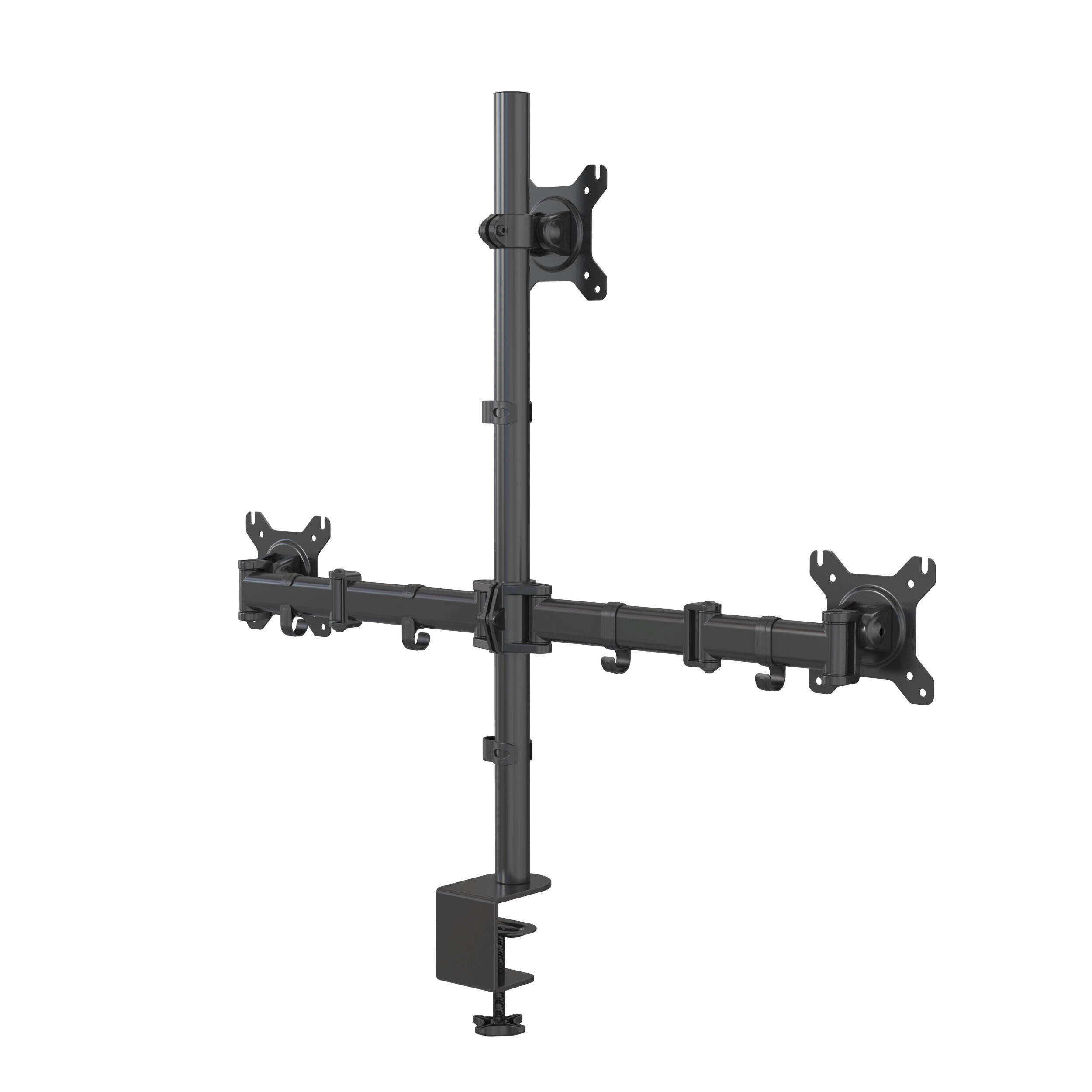 Ergonomic Height Adjustable Triple Monitor Mount for Corner Desk V ...