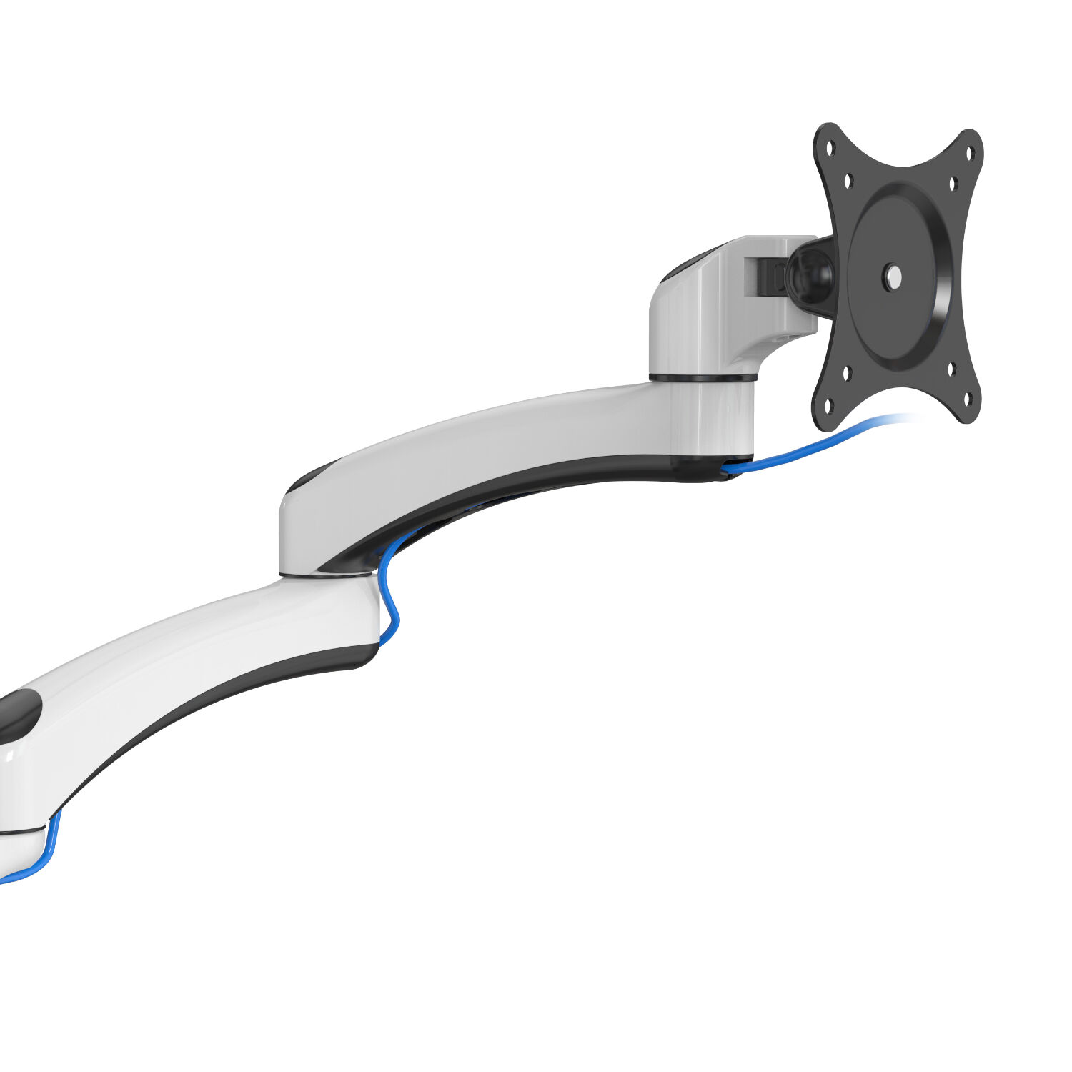 Ergonomic Quad Monitor Desk Mount with Hidden Cable Management – V ...