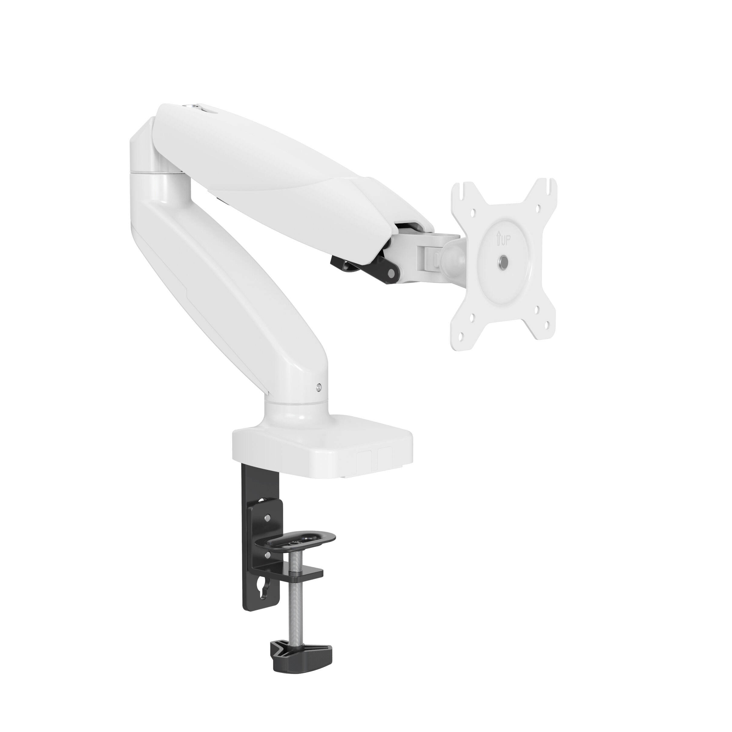 Height Adjustable Gas Spring Desktop Monitor Arm with Clean Cable ...