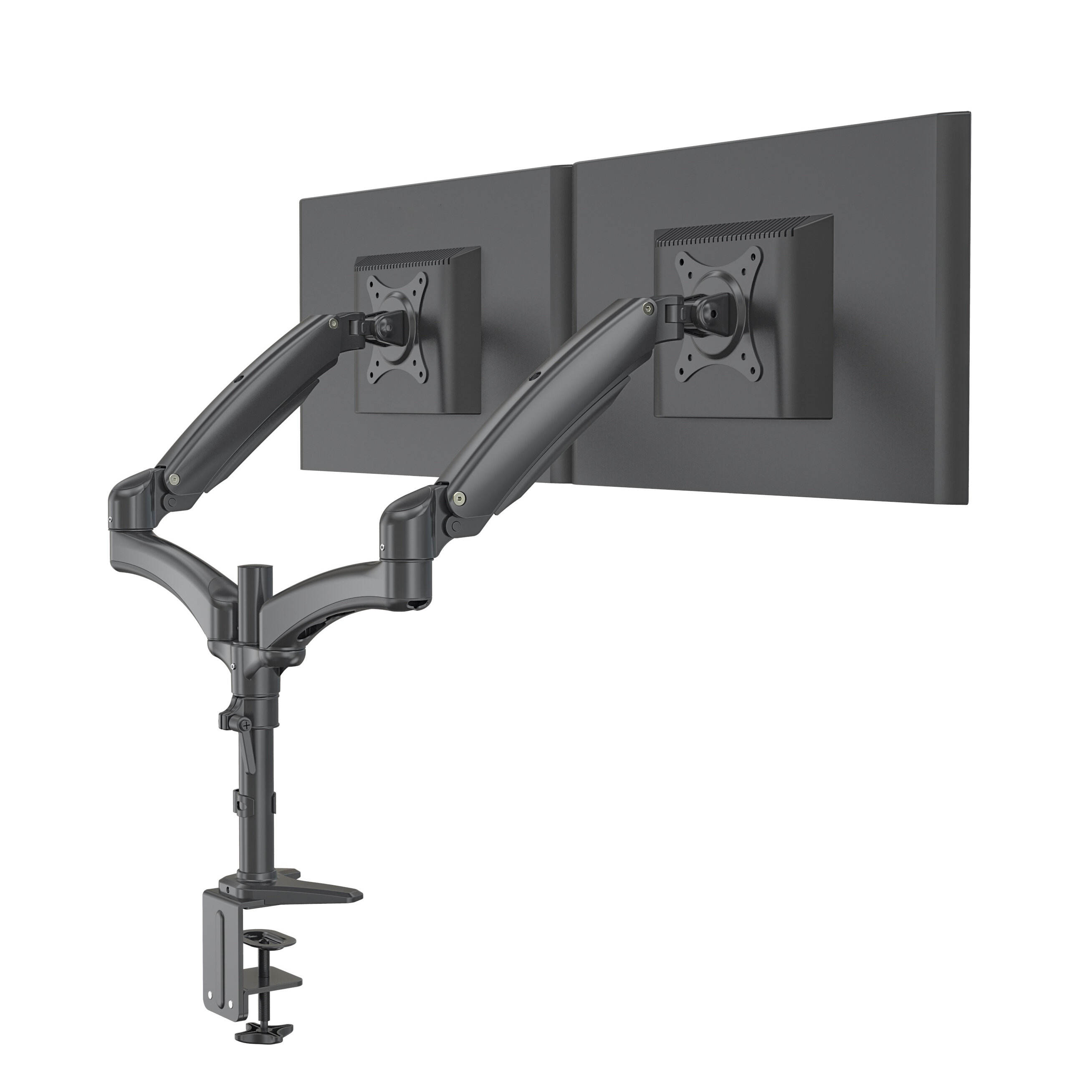 Gas Spring Dual Monitor Arm with Articulating Table Mount – V-MOUNTS VM ...