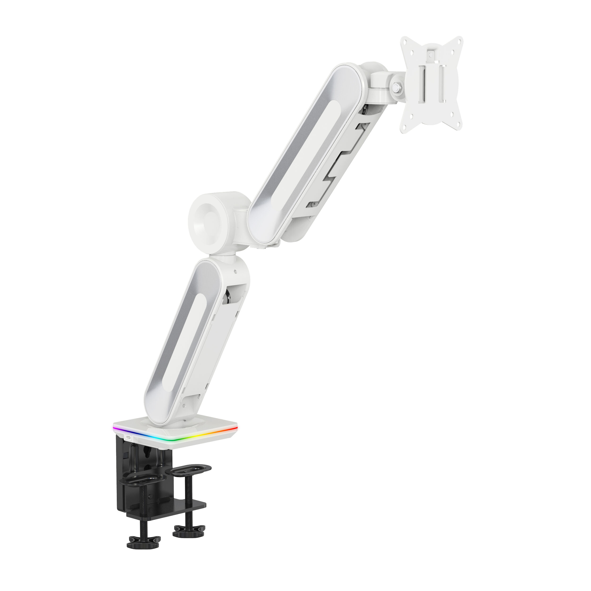 Gas Spring Monitor Arm with USB-C & RGB Light Strip – V-MOUNTS VM ...