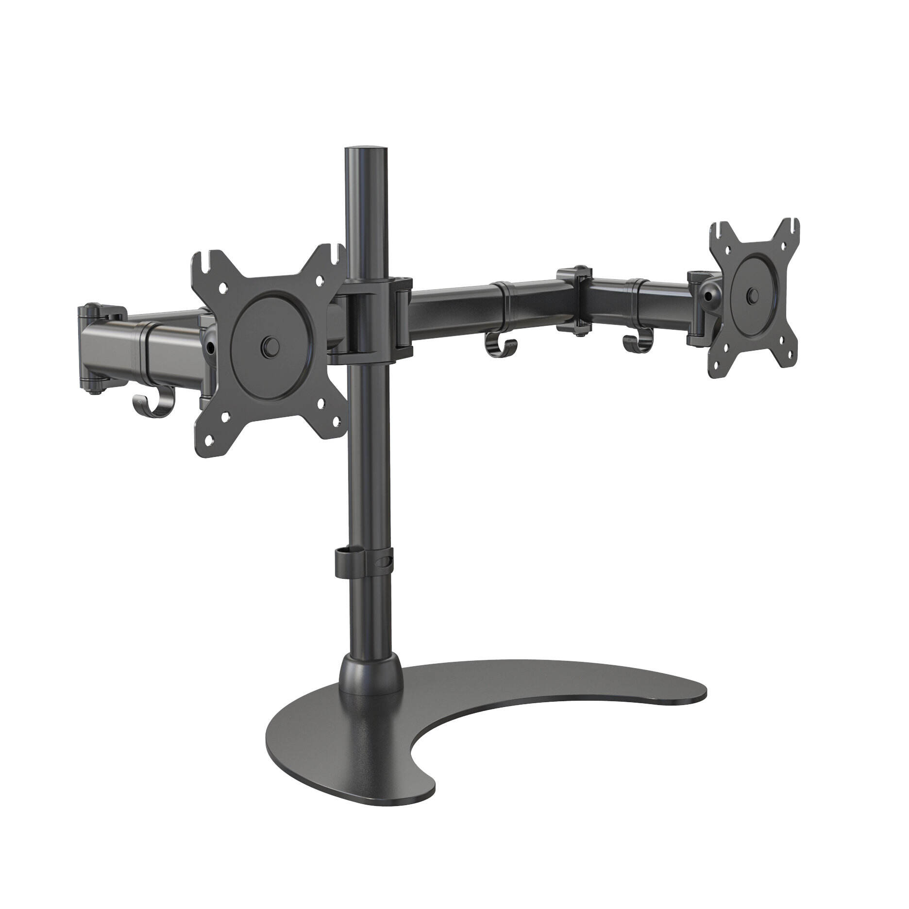 Dual Monitor Freestanding Desk Mount | Fully Adjustable Stand for 13 ...