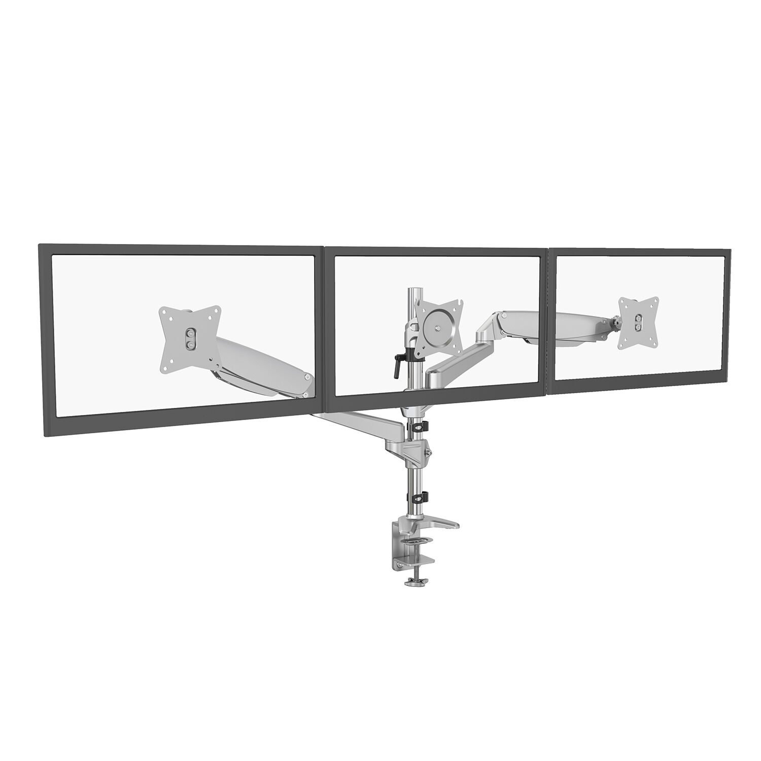 Portable Triple Monitor Desk Mount with Mechanical Spring Arms – V ...