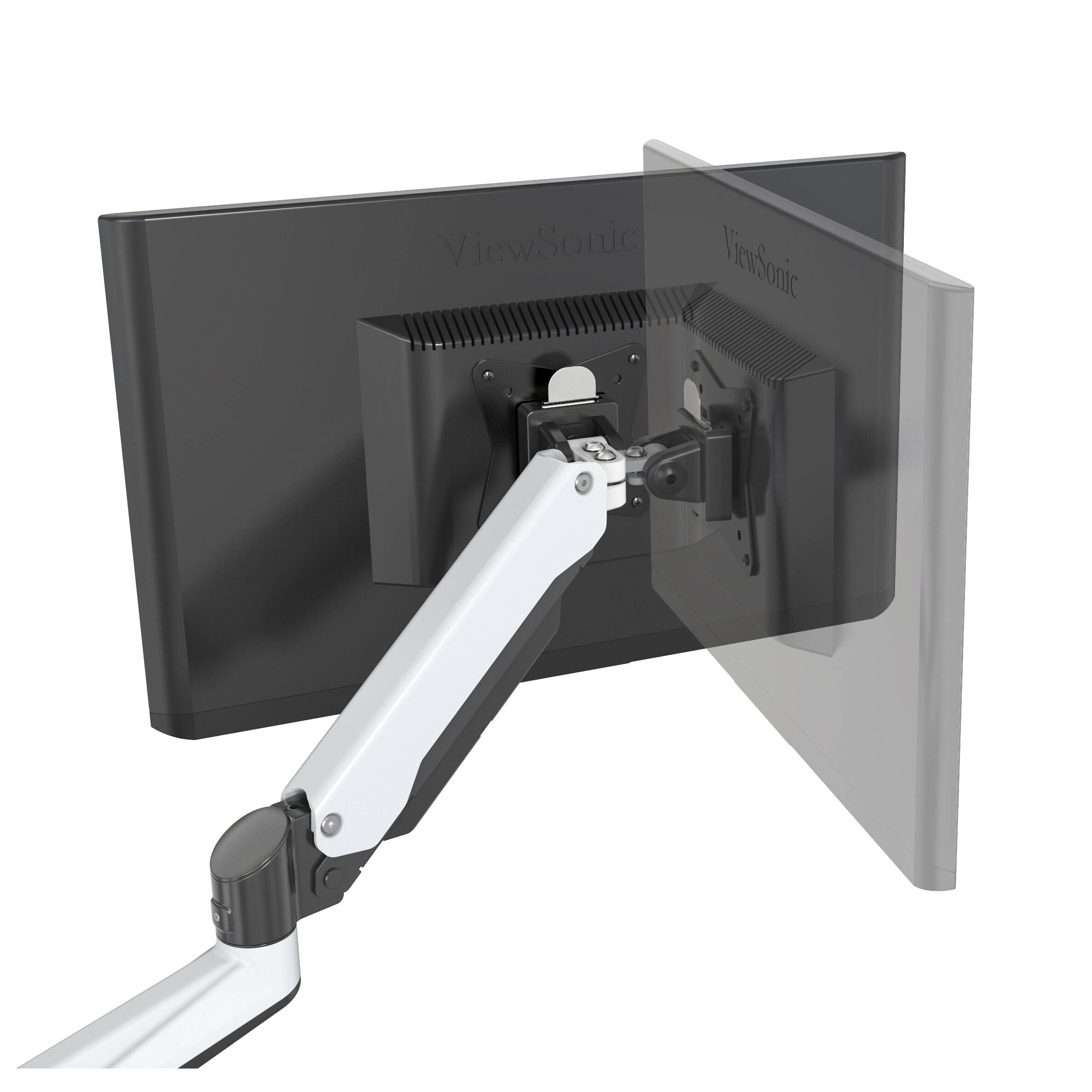 Wall Mount Gas Spring Monitor Arm with Free Hover & Cable Management ...