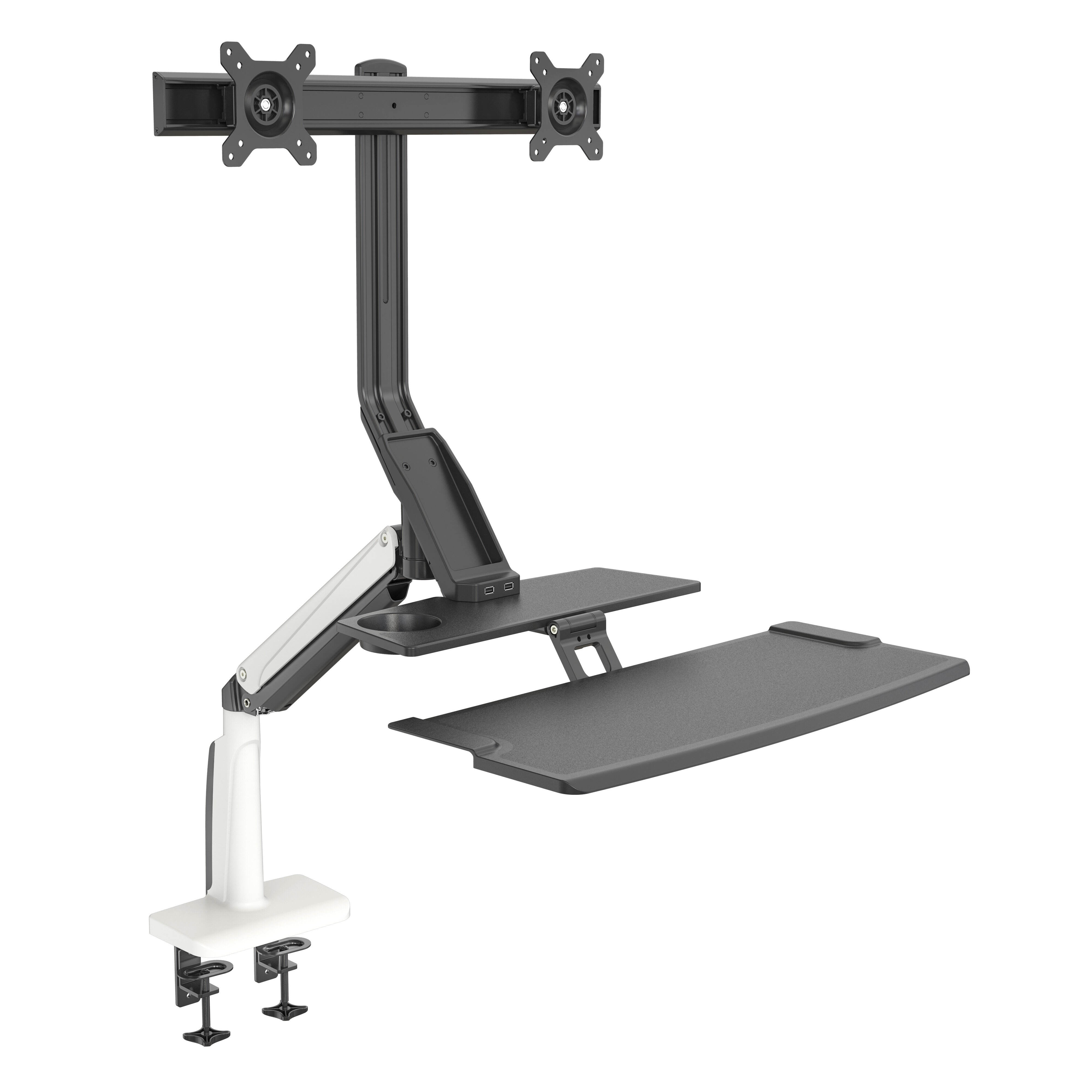 Adjustable Monitor Arm with Keyboard Tray for Home Office - V-MOUNTS VM ...