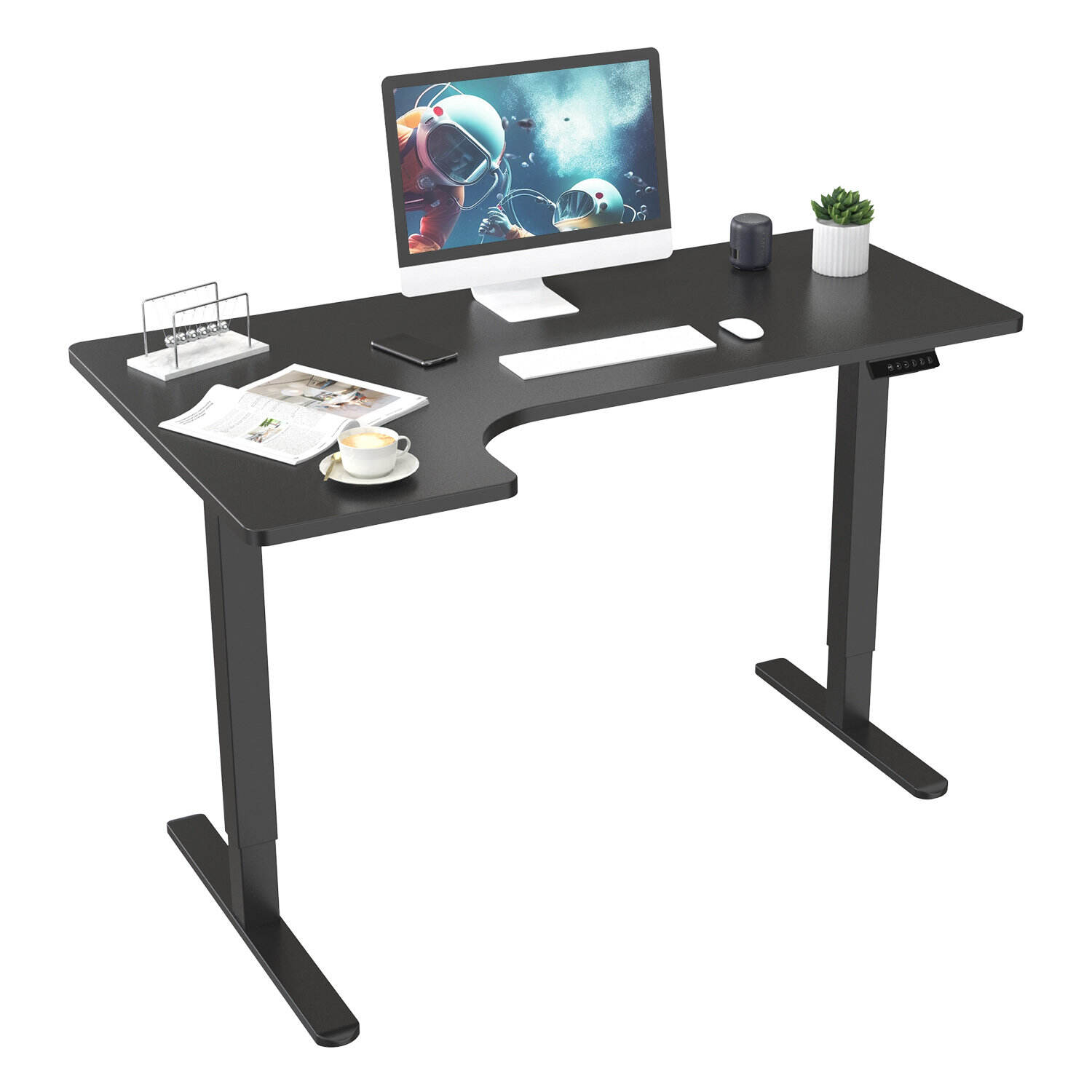 Dual Motor Electric Height Adjustable Desk with Large Desktop ...