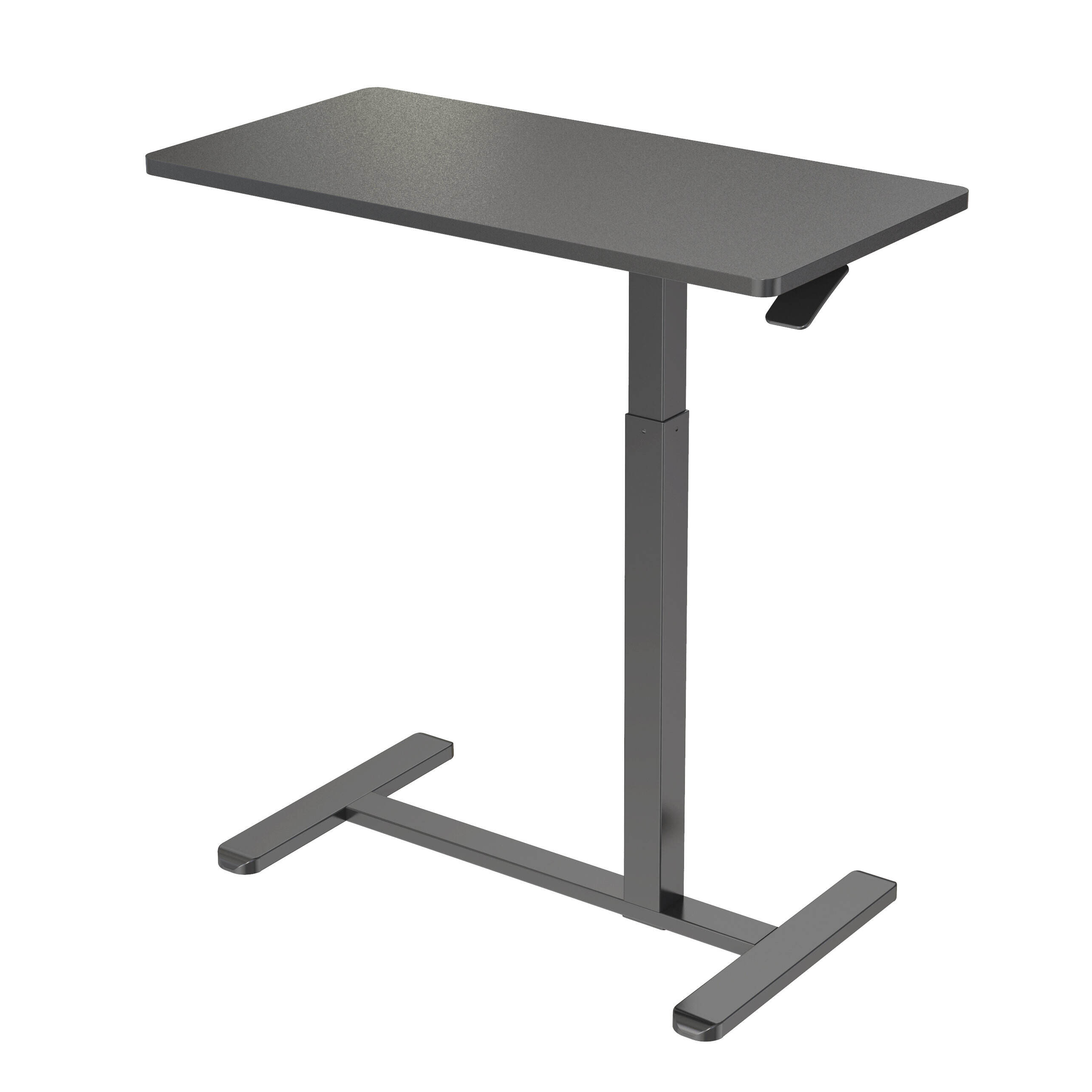 H-Base Adjustable Laptop Desk with Hidden Casters for Bedside and Sofa ...