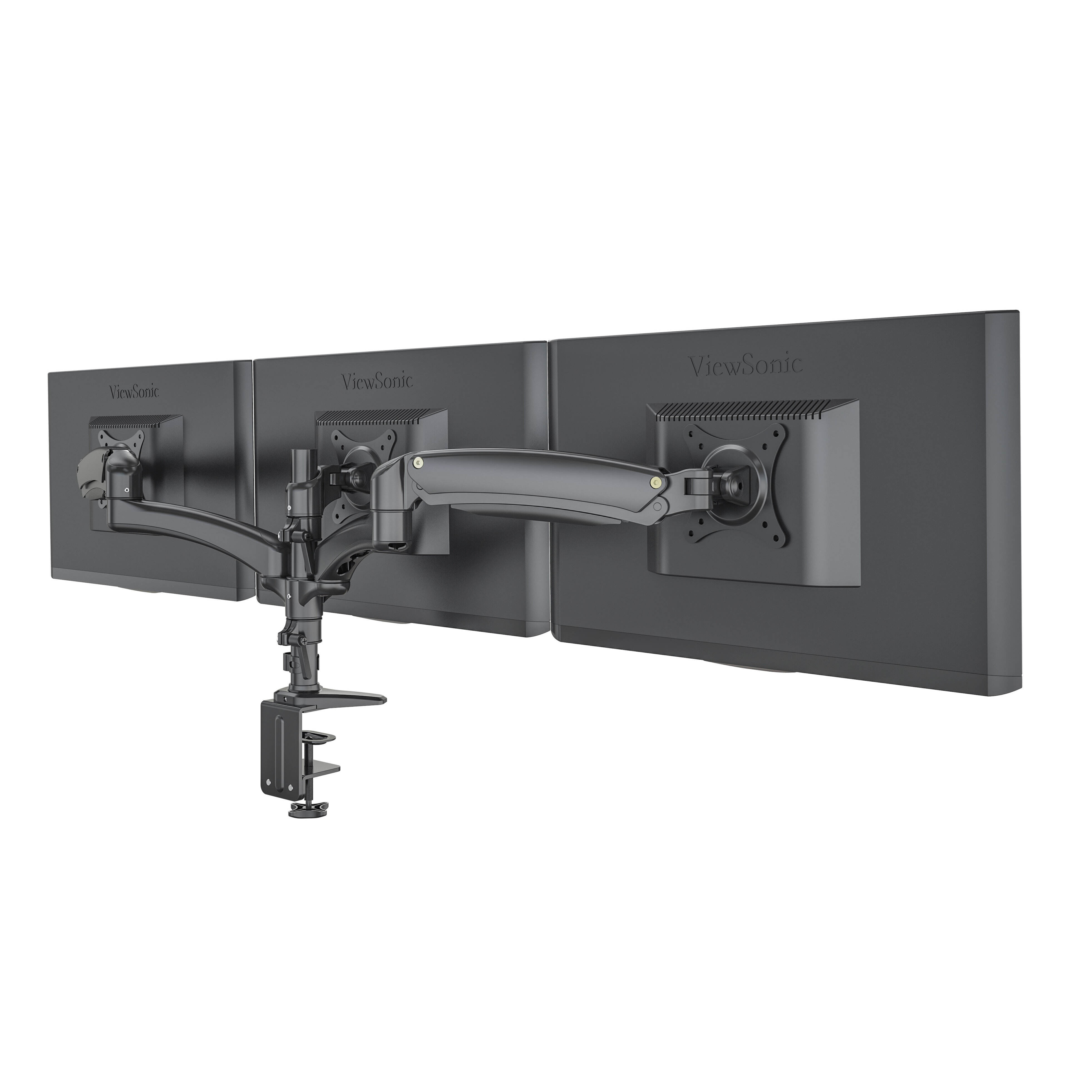 Height Adjustable Triple Monitor Arm with Mechanical Spring – V-MOUNTS ...