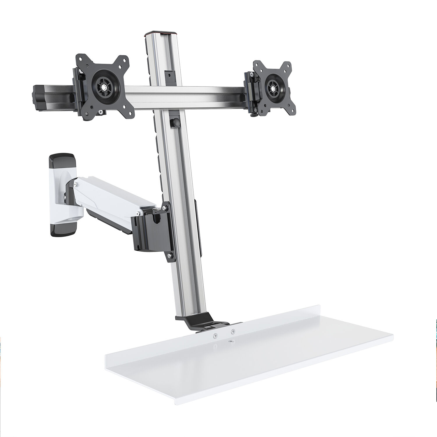 Dual Monitor Wall Mount with Keyboard Tray – V-MOUNTS VM-WS16 | Gas ...