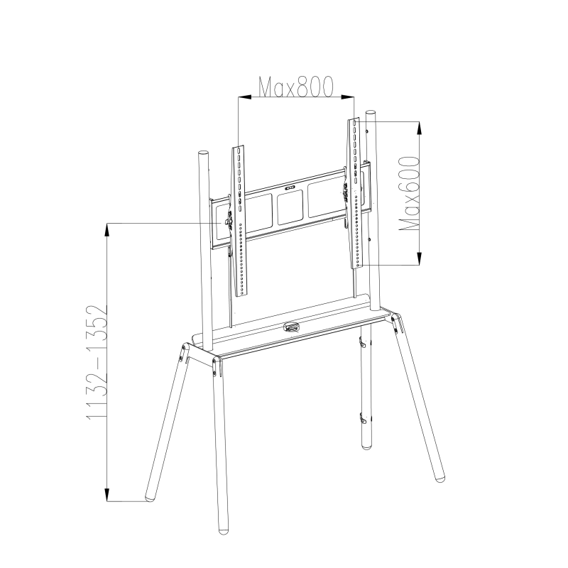 Easy-to-Install Height Adjustable TV Stand with Bracket | Manual 3-Gear ...