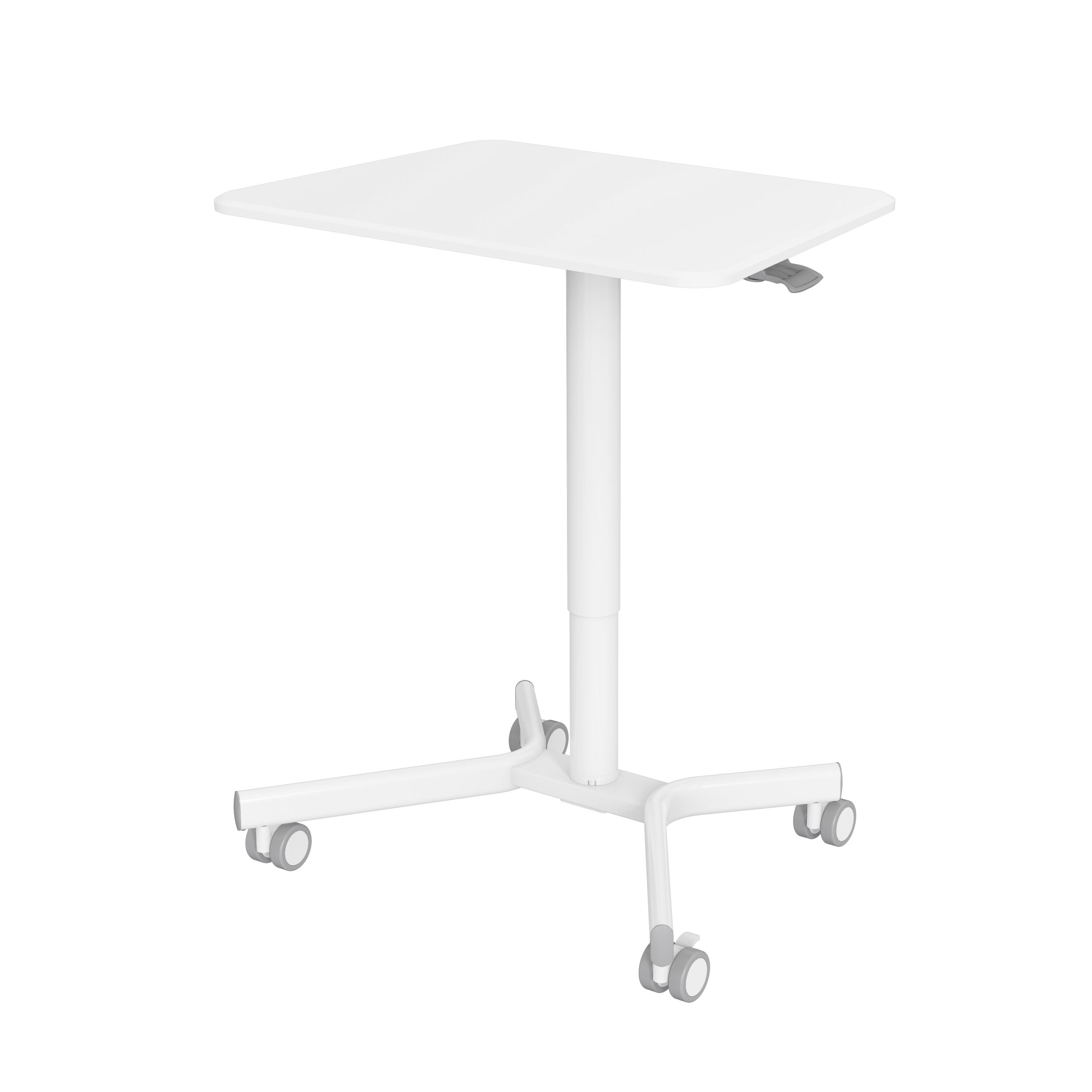 Mobile Height Adjustable Laptop Desk with Easy Assembly and Lockable ...