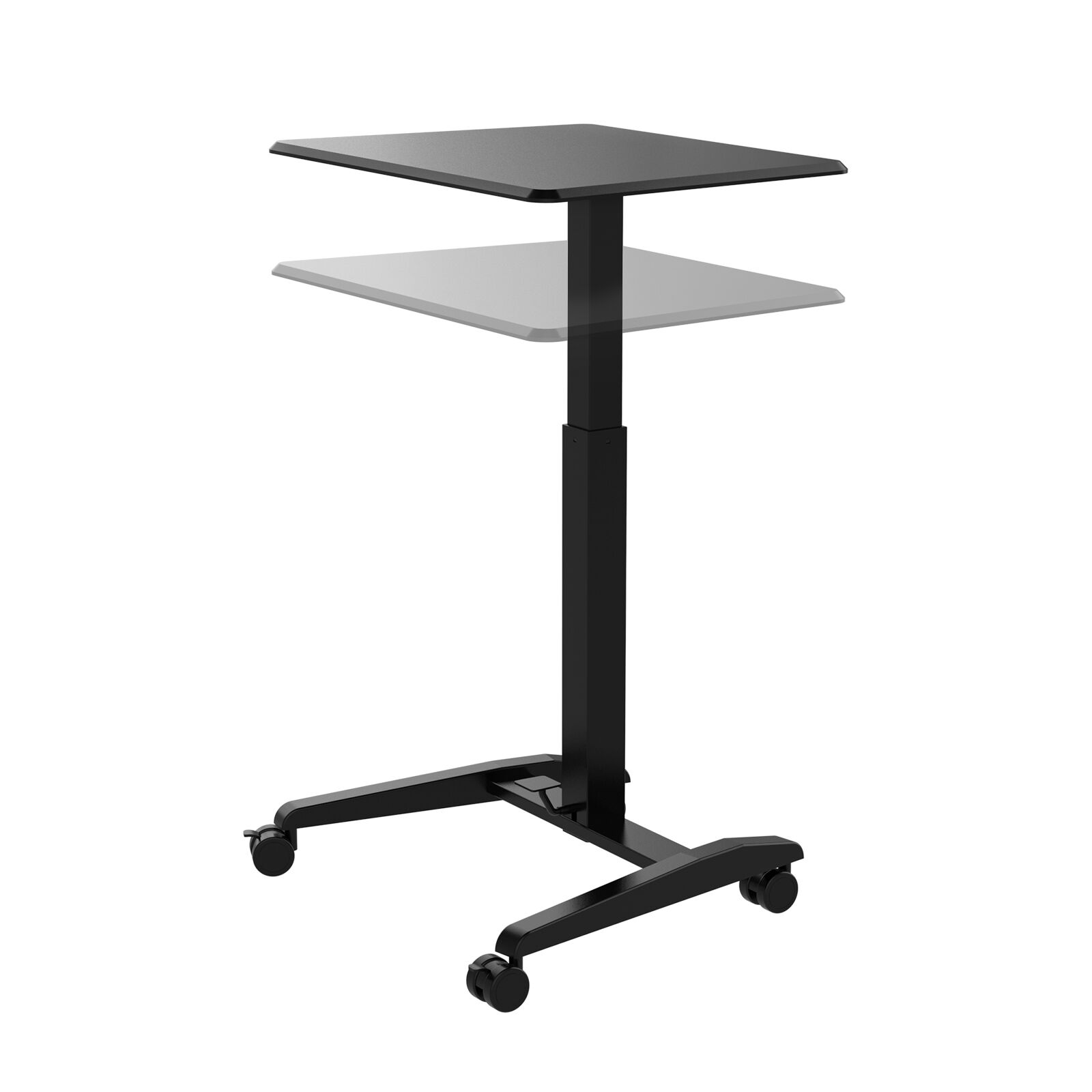 Modern Height Adjustable Standing Desk with Foot Pedal & Lockable ...