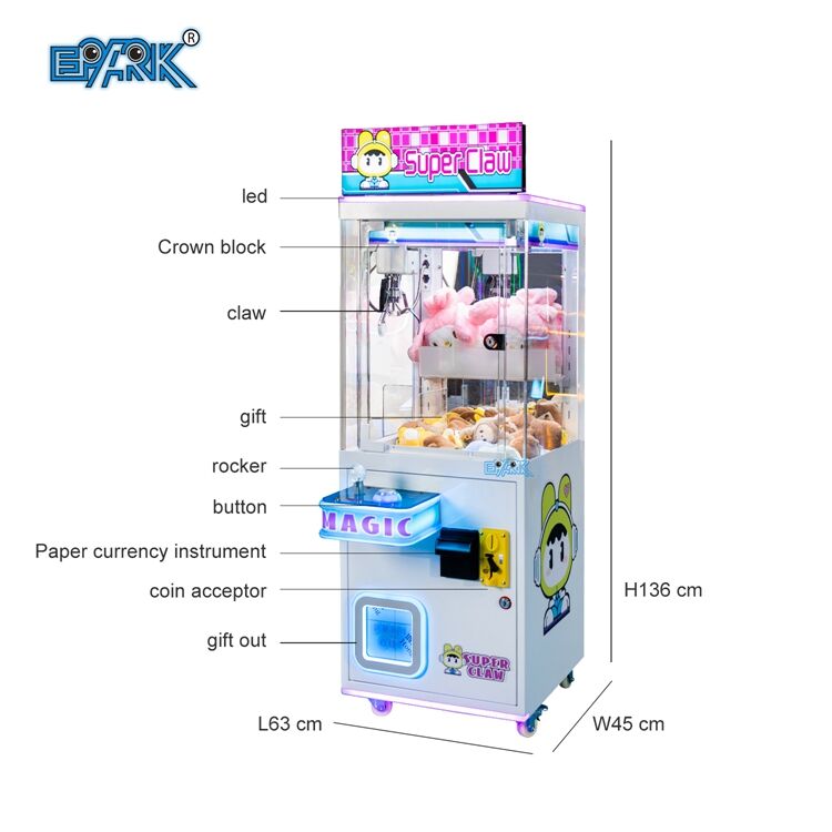 Coin Operated Plush Toy Prize Gift Vending Machines Arcade Crane Doll ...