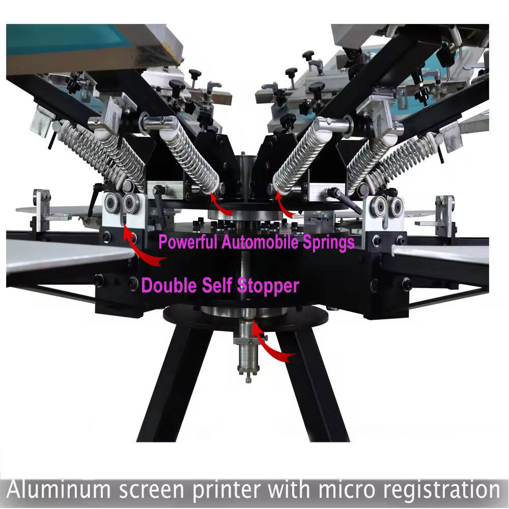 6-Color 6-Station Rotary Screen Printing Machine | Industrial Carousel ...
