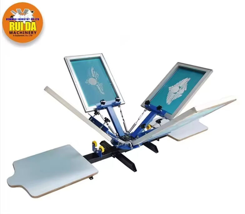 4-Color 2-Station Rotary Screen Printing Machine | Manual Tabletop ...