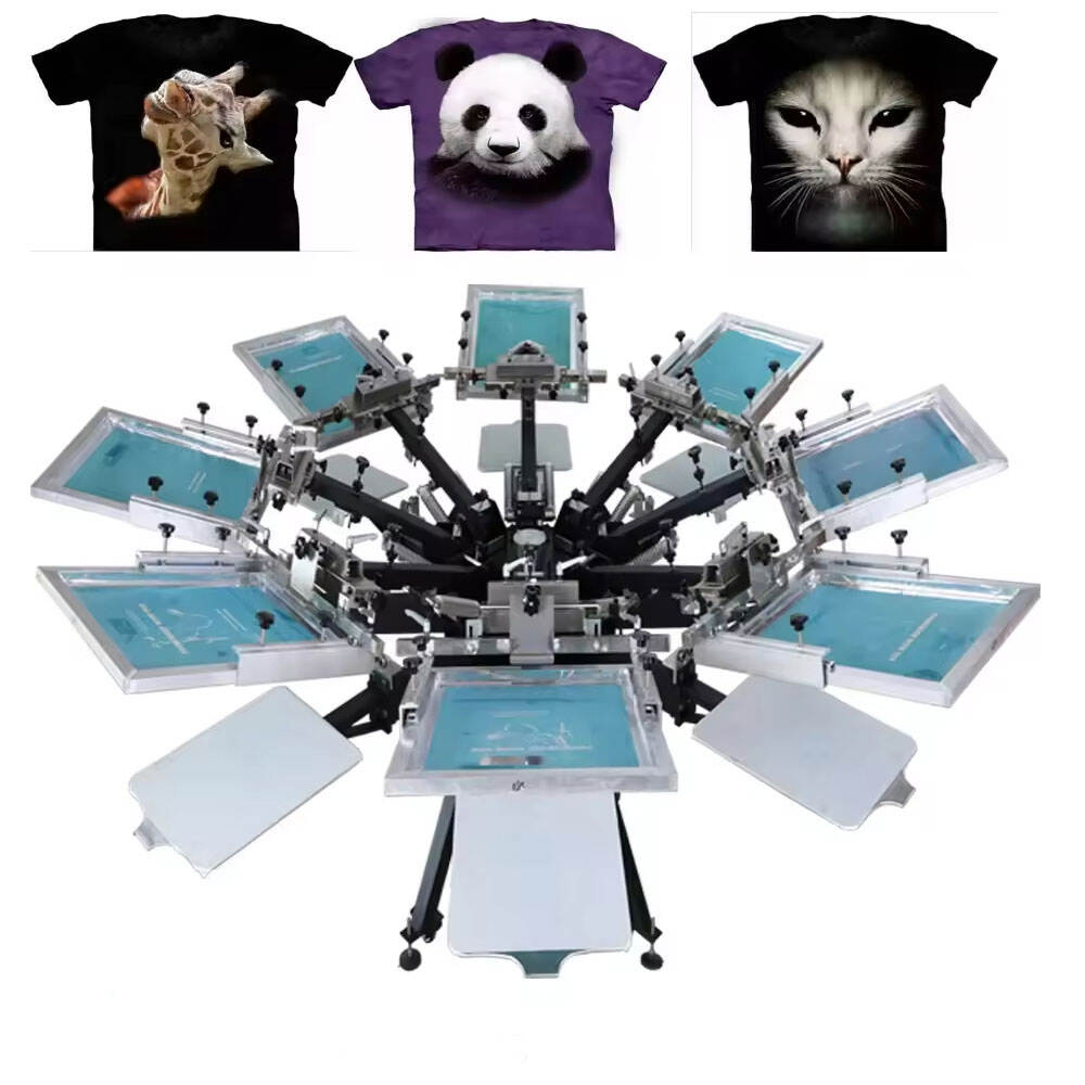 8-Station Full Automatic Octopus Screen Printing Machine | High-Speed ...