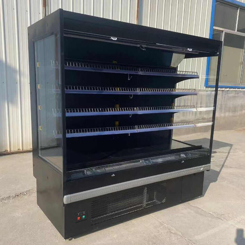 Built-in multi-decks display cooler fruits vegetable chiller open front ...