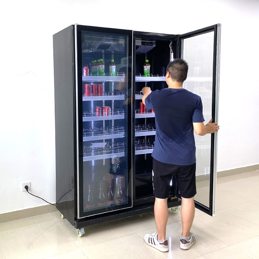 2-Door Display Merchandising Cooler with Anti-fog Tempered Glass