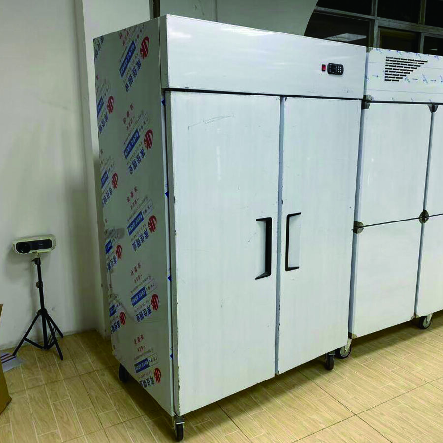 Stainless Steel Commercial Upright: Split Freezer & Chiller Combo