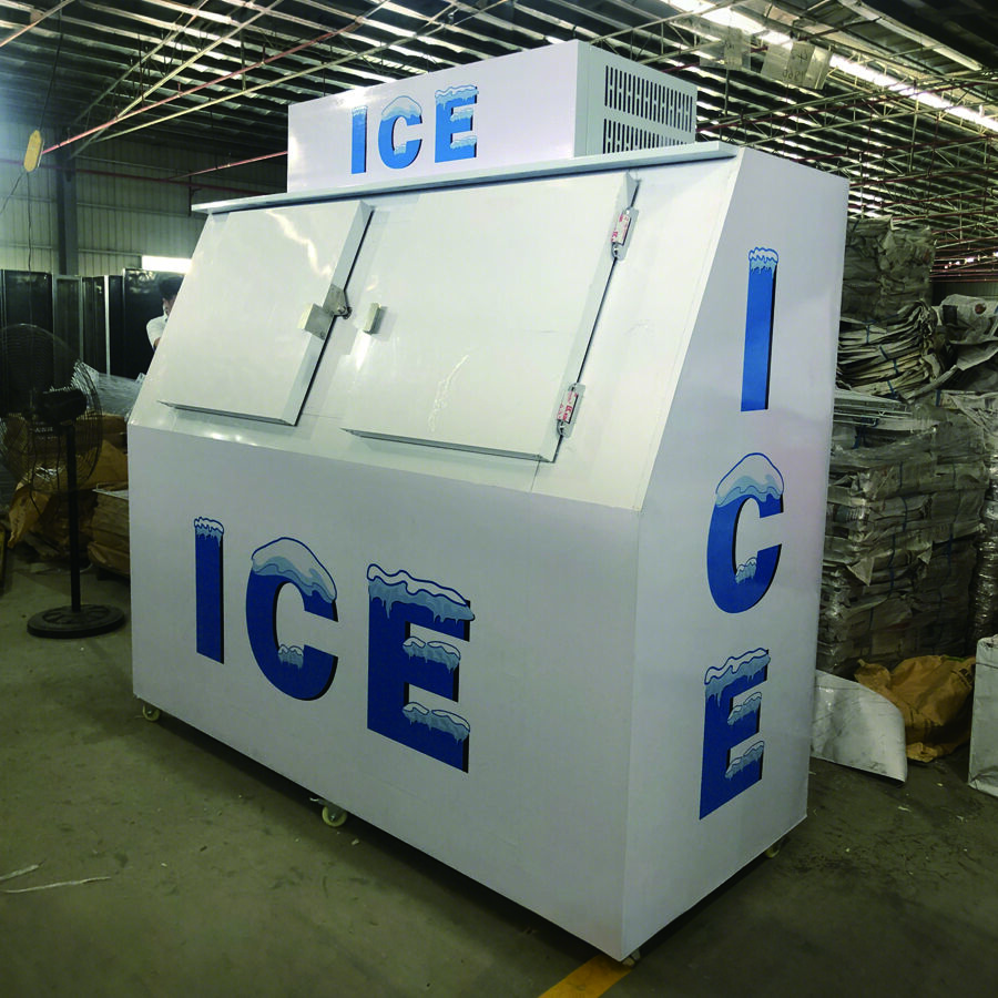 200/290 Bags Packaged Ice Merchandising Freezer Box with Double Slanted ...