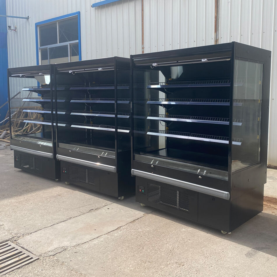 Built-in multi-decks display cooler fruits vegetable chiller open front ...