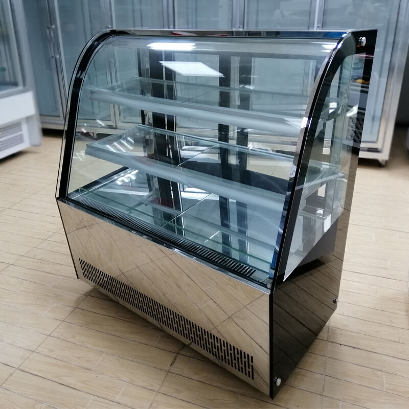Frost-Free Commercial Curved Glass Cake Display Cabinet