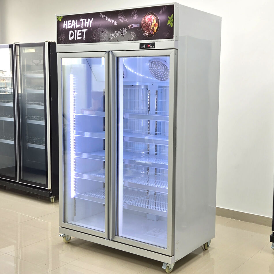 Top Mounted 1050L Retail Display Freezer with Adjustable Shelving