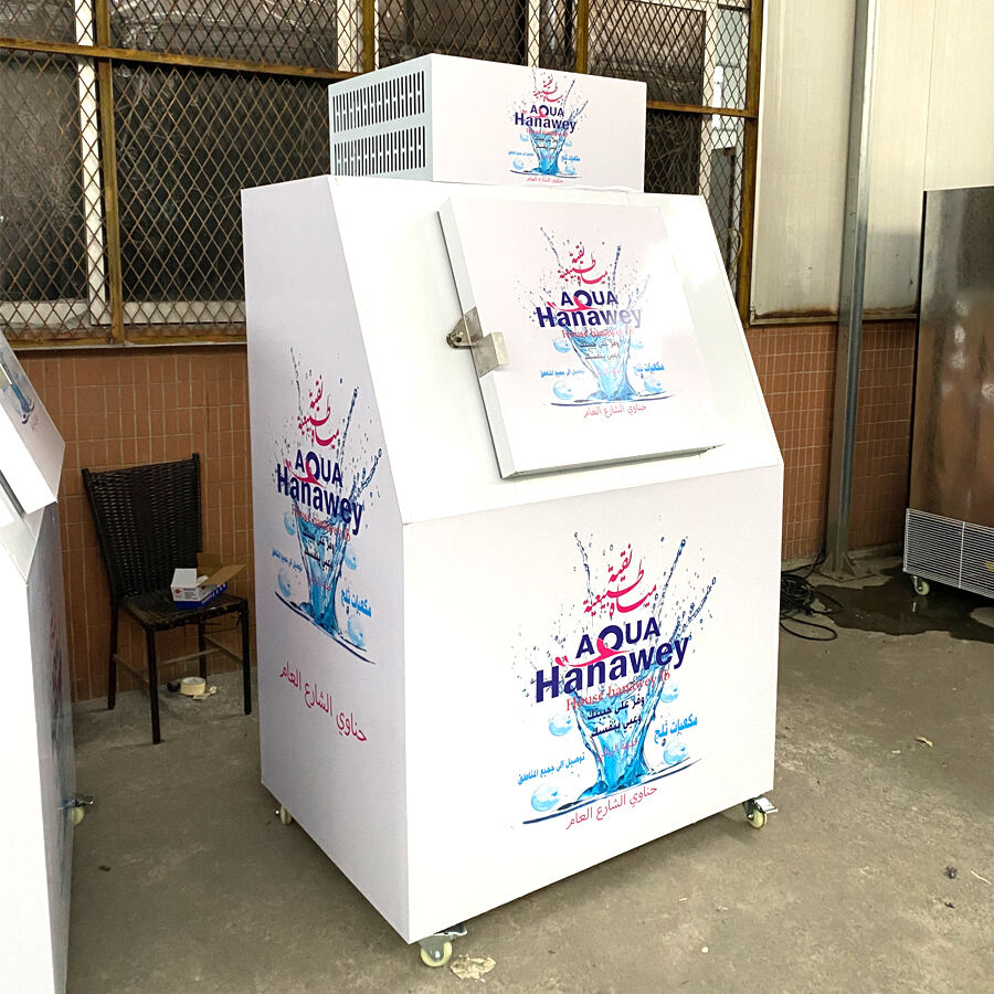 38cuft 120 Bags Commercial Cube Ice Freezer Box with Slant Single Door