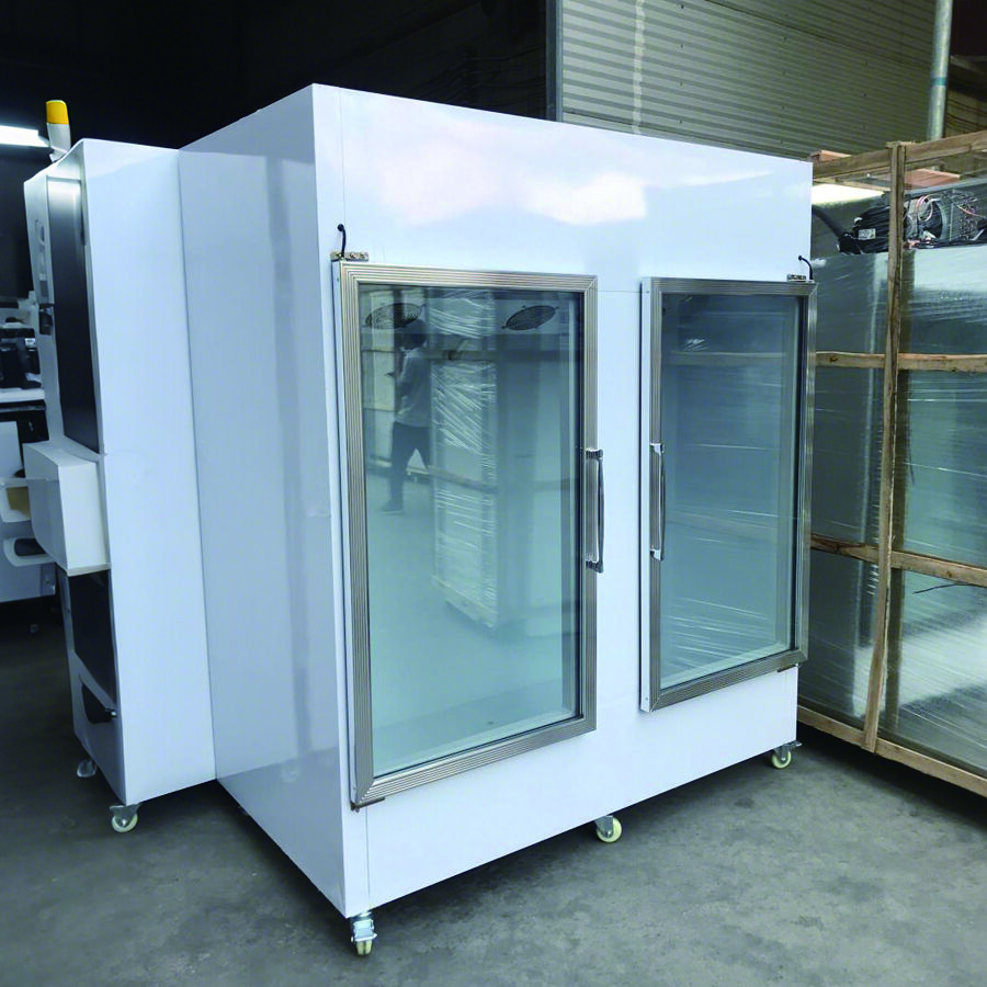 Indoor Double Glass Door Packaged Ice Bags Freezer Storage Box