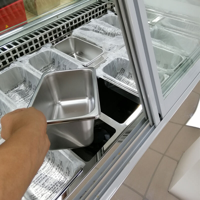 Frost-Free Commercial Gelato & Ice Cream Display Showcase