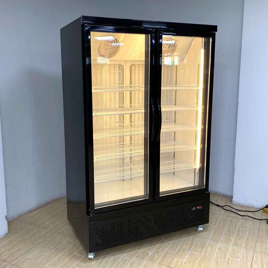 Double-Door Retail Refrigerating Drink Display Cabinet