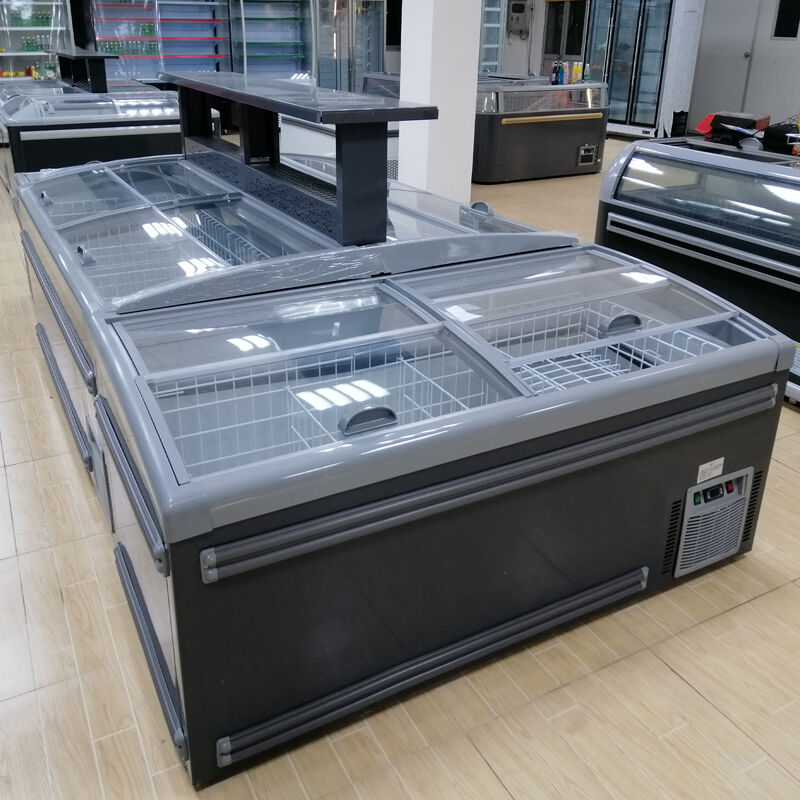 Auto-defrost Island Display Freezers: 450L - 1100L Capacity