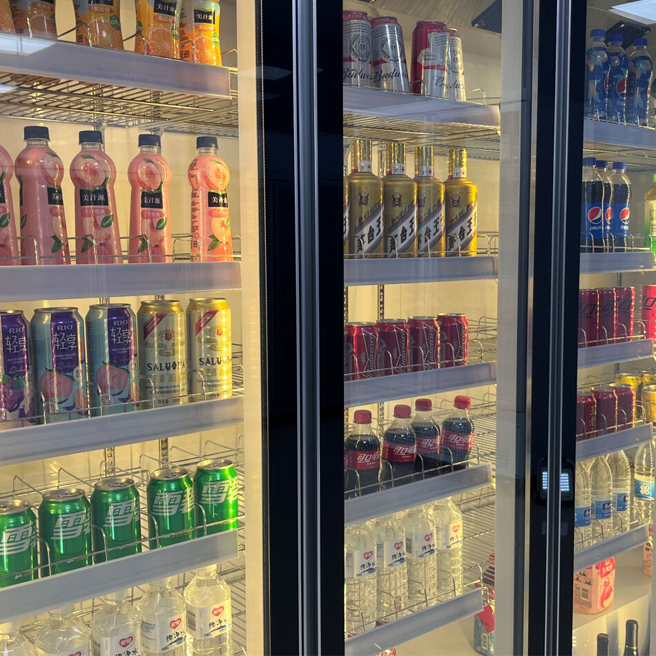 4-Door Frost-Free Air-Cooled Beverage Cooler with Full Screen Design