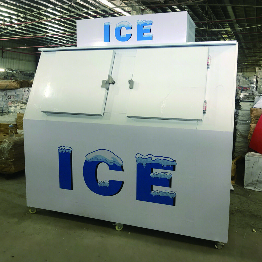 200/290 Bags Packaged Ice Merchandising Freezer Box with Double Slanted ...