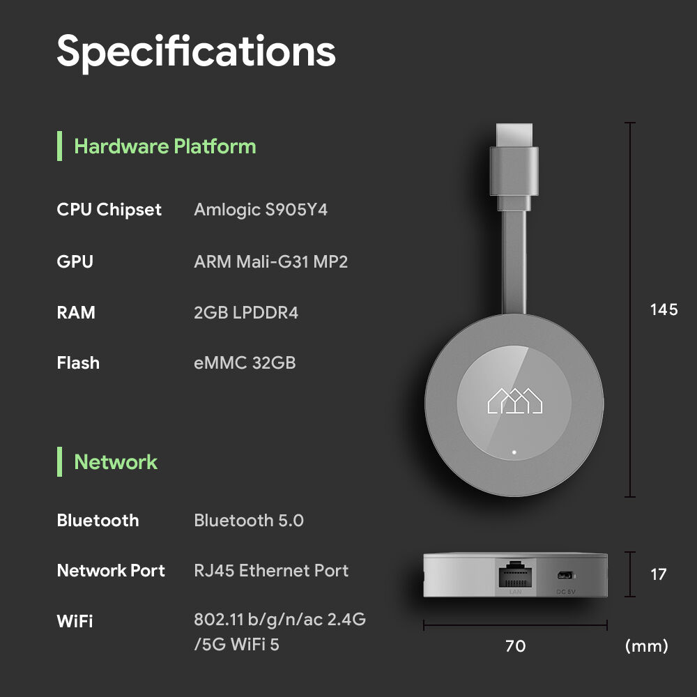 Elebao GD2 Homatics Dongle G 4K Google TV Google Chromecast 2023 ...