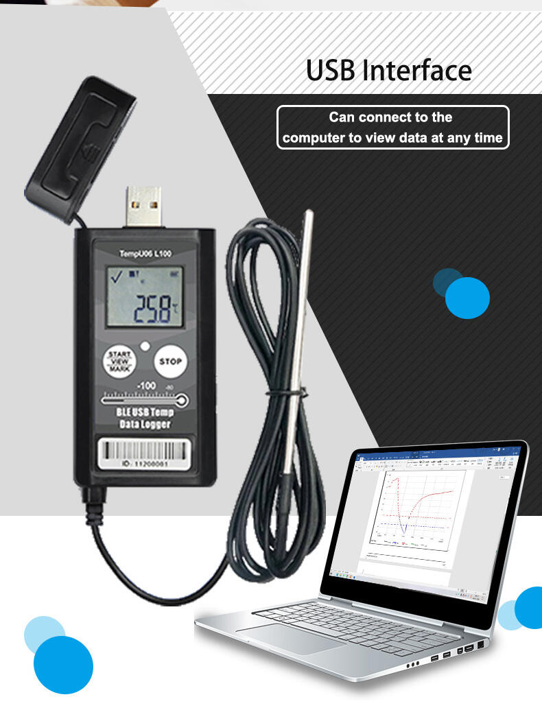 tempU06 L100 Bluetooth USB Temperature Data Logger | USB Temperature Data Logger | Tzone