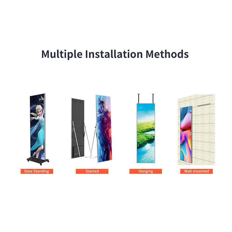 Floorstanding LED Poster Display Video Wall - Prominent Visual Asset