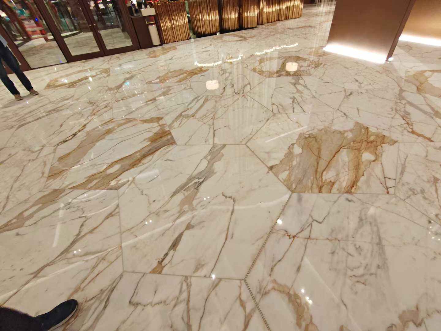 Calacutta Gold Marble Slab for Commercial Interiors: 30mm Premium Stone ...