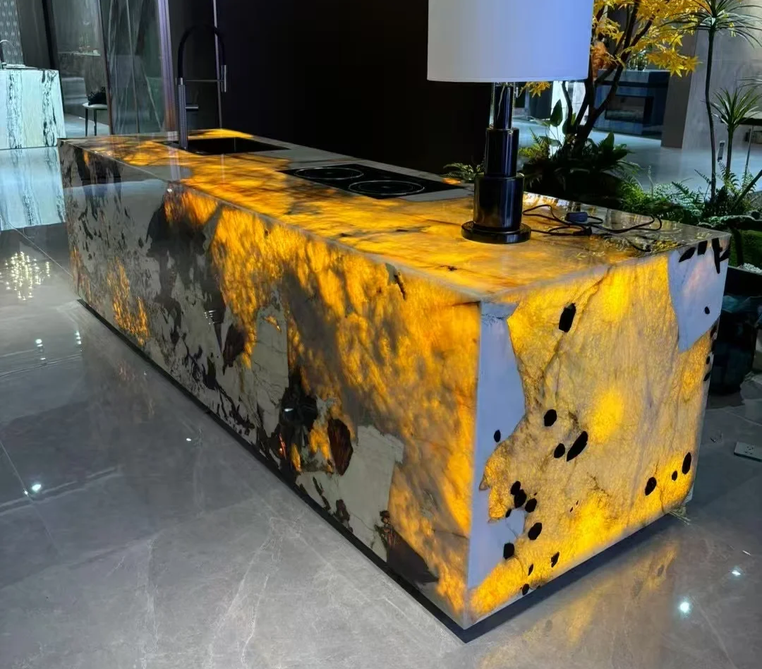 Backlit Patagonia Kitchen Island for Commercial Kitchens | Energy Efficient