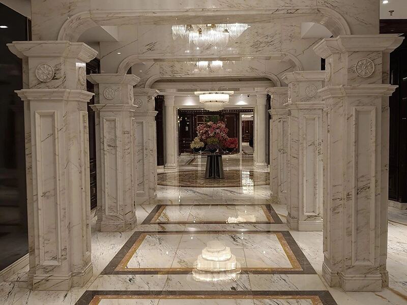 Oriental Calacatta White-marmerproject | Marmeren vloeren en ...