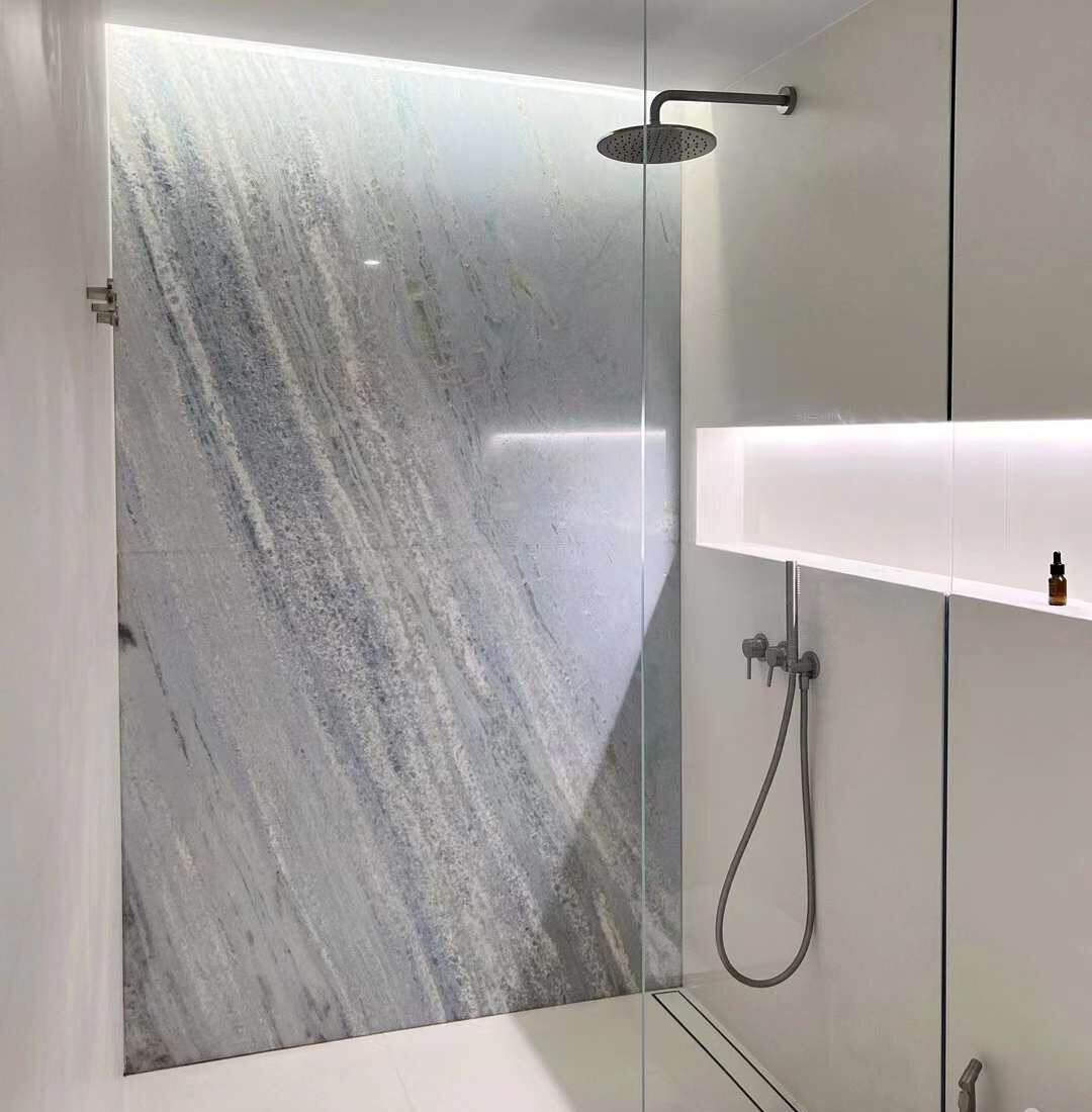 Dalles de marbre bleu cristal | Pierre naturelle premium pour ...